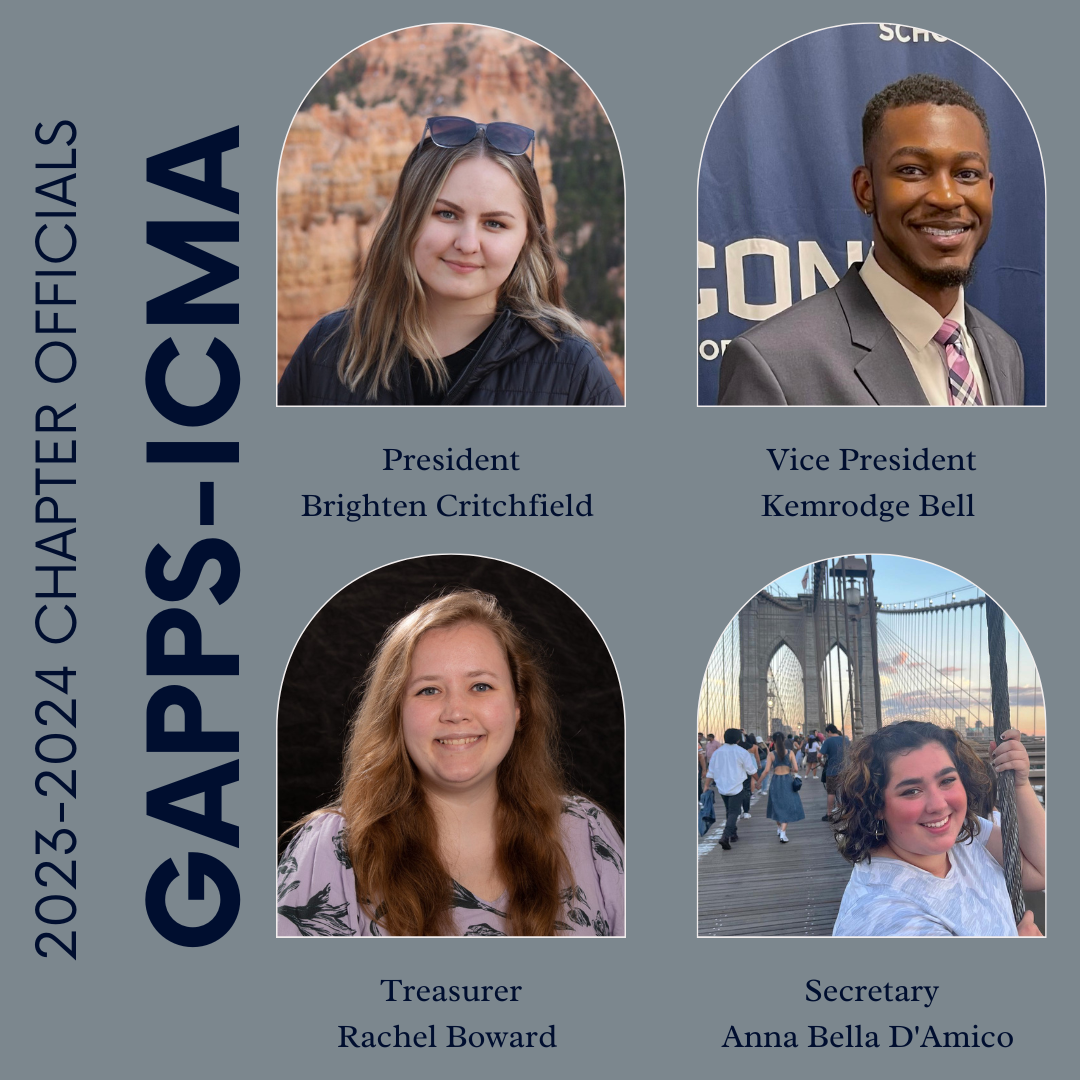 2023-2024 GAPPS-ICMA Chapter Officials | School of Public Policy